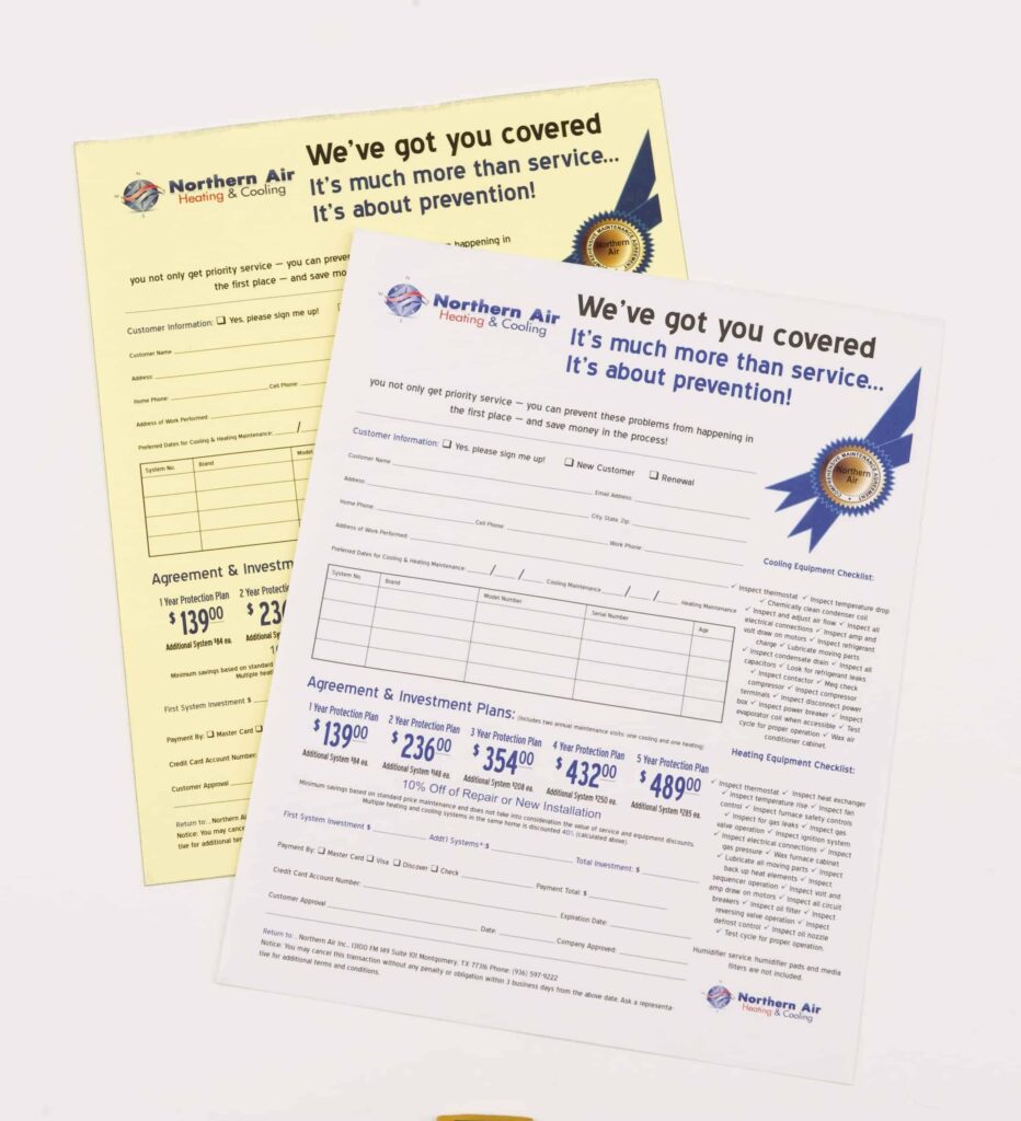 Carbonless NCR Forms Printing | Invoices and Receipt Books