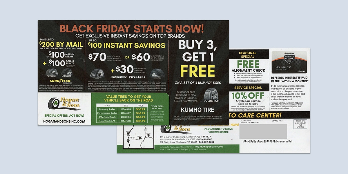7 Creative Direct Mail Campaign Examples for Black Friday